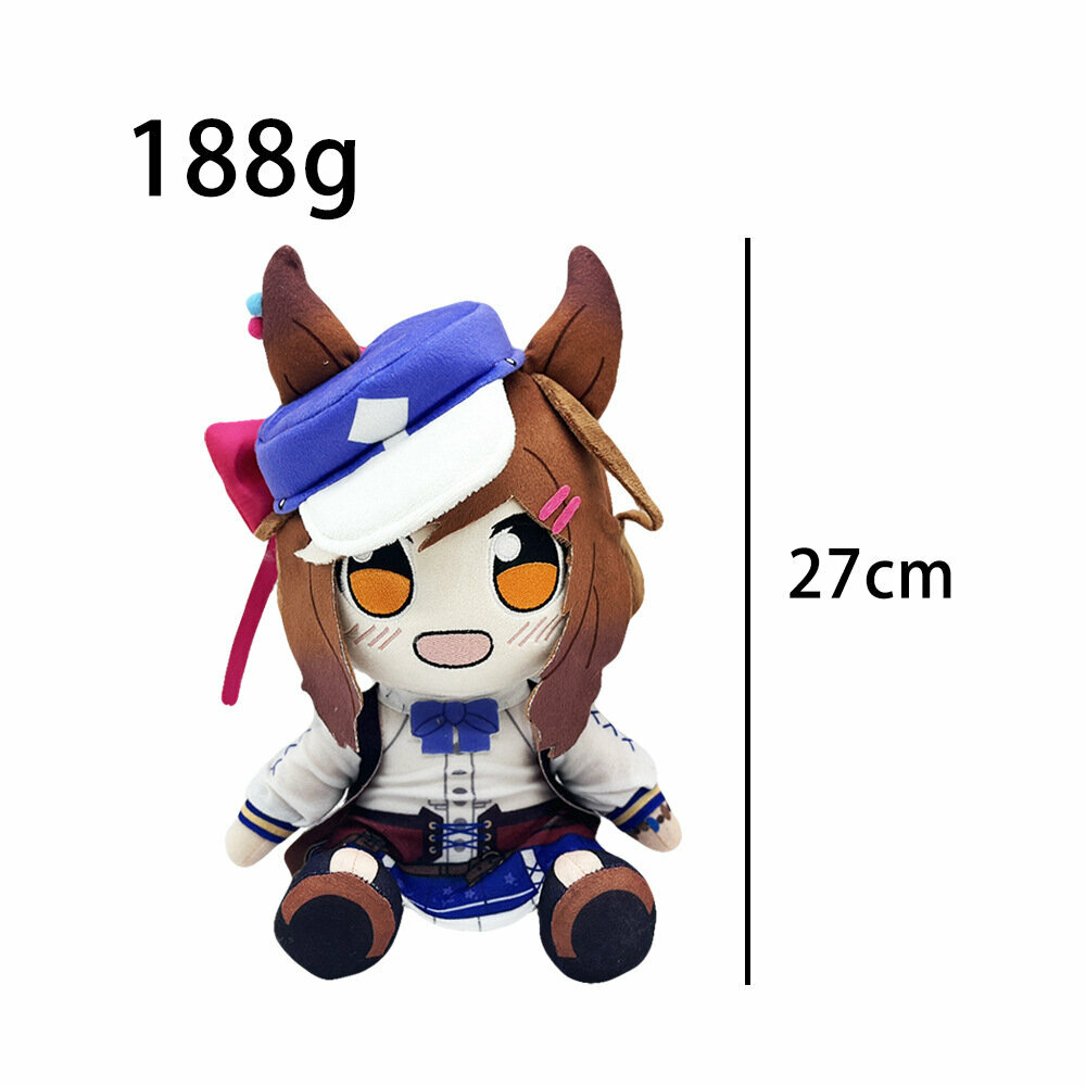 Трансграничная новая плюшевая игрушечная кукла Uma musume жокей с коричневыми волосами для маленькой девочки