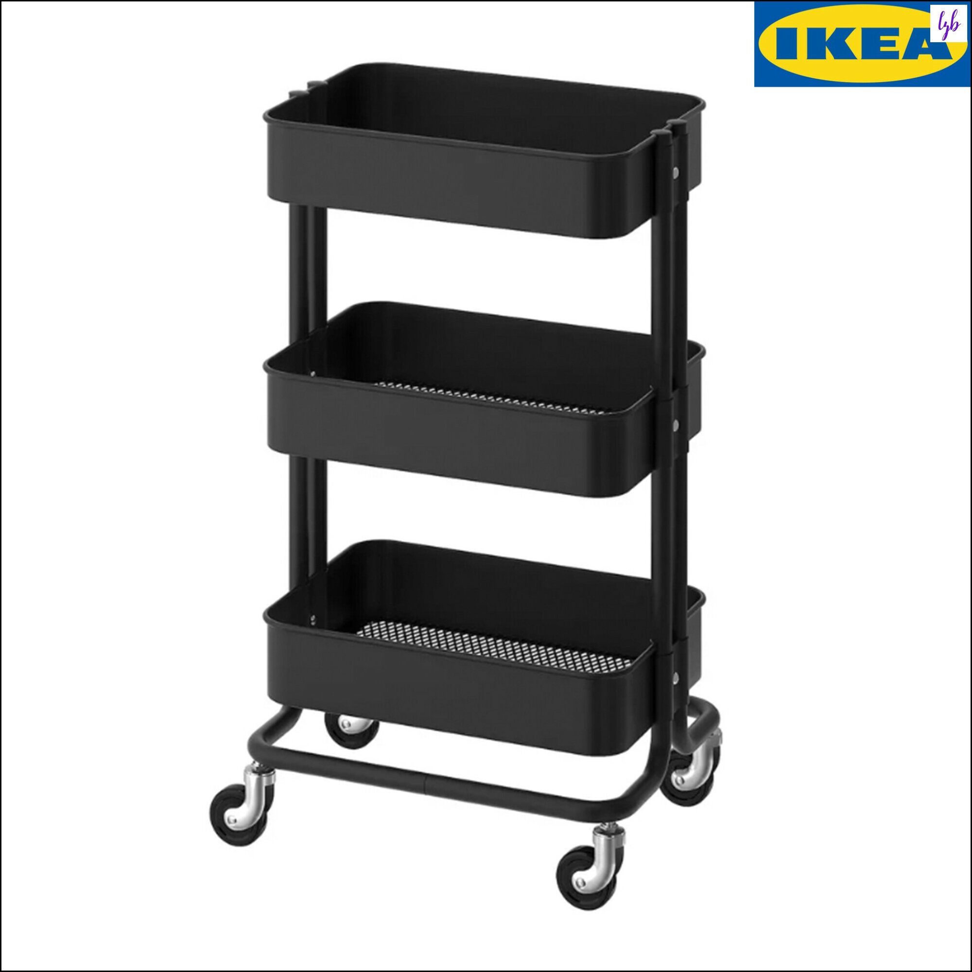 Эксклюзивная тележка Роскуг 35x45x78 от Икеа в черномЭксклюзивная тележка Роскуг 35x45x78 от Икеа в черно