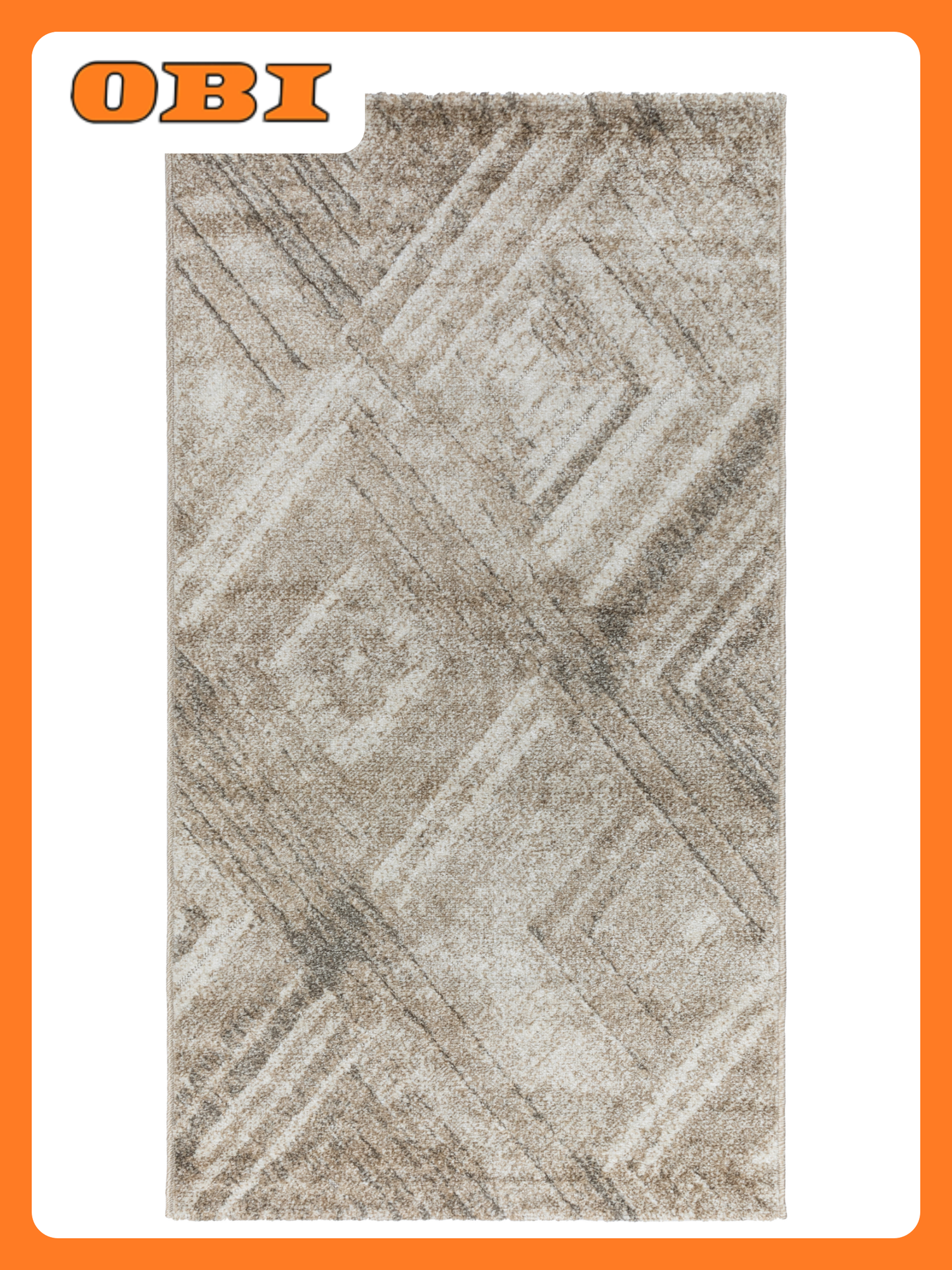 Ковер GLADIS M695A, 0,8x1,5 м, полипропилен, джутовая основа, бежевый