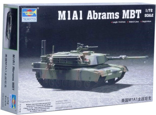 Trumpeter 07276 Сборная модель ОБТ Абрамс М1А1 (1/72) Trumpeter 07276