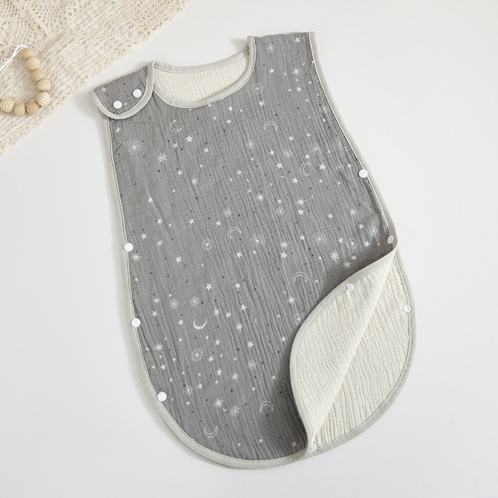 Четырехслойный детский спальный мешок из марли, анти-ударное одеяло, детский безрукавный жилет, спальный мешок, летний тонкий корейский стиль, ткань Zou