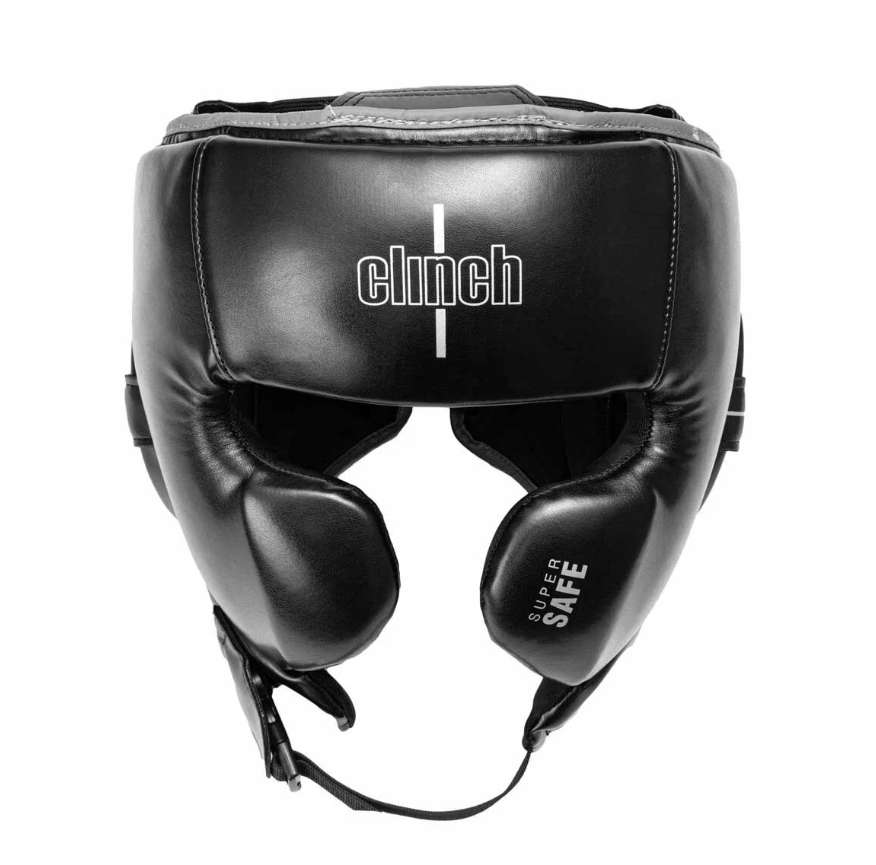 Шлем боксерский Clinch Contender Full Face черно-серый (размер S) C225