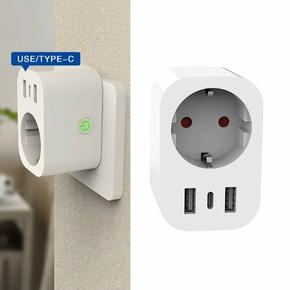 OZ-Globp Для Tuya Wifi Умная Розетка 16A с Портом Зарядного Устройства Type C переключатель таймера управление приложением