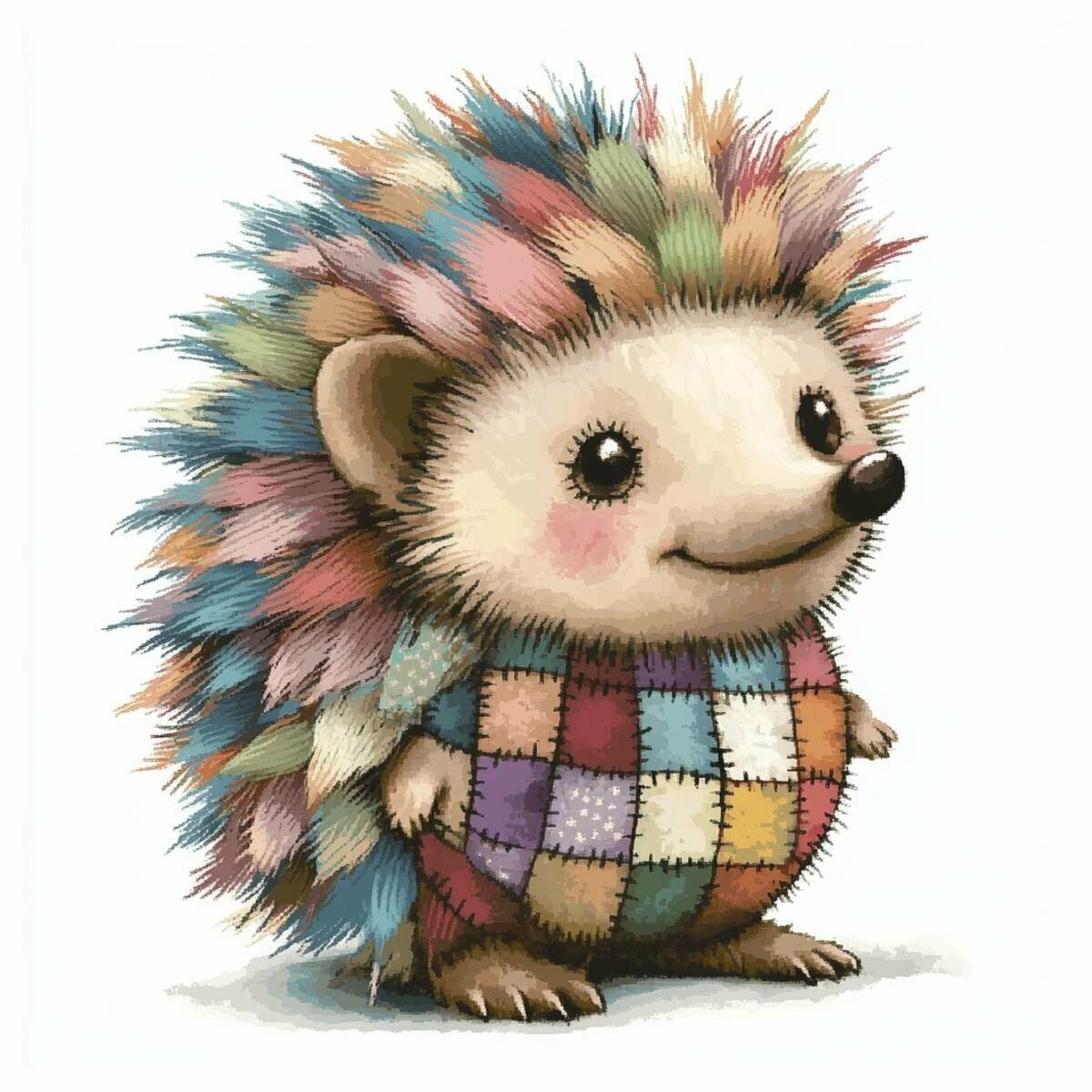 Набор для вышивания,30x30CM,11CT Разноцветный еж