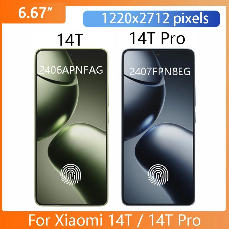 Оригинальный ЖК-дисплей, оригинальный ЖК-дисплей для Xiaomi Mi 14T, ЖК-дисплей для Xiaomi Mi 14T Pro, ЖК-экран, сенсорный дигитайзер в сборе 14T lcd no frame