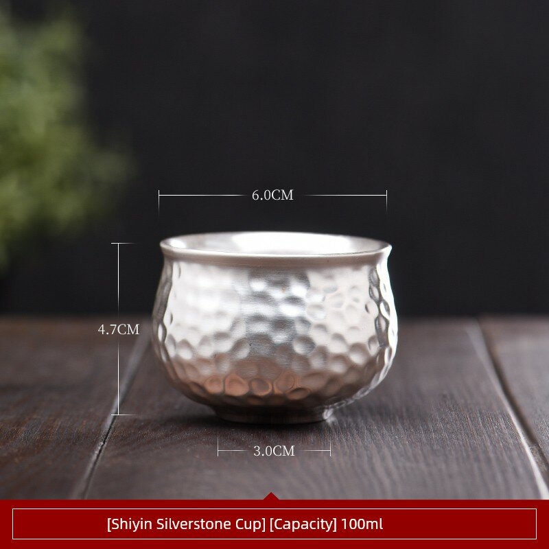 Чайная чашка из стерлингового серебра, одиночная чашка, японская чайная чашка, керамическая чашка для дегустации чая с