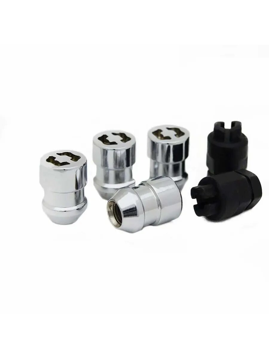 Комплект секретных гаек M12X1,50 33мм Конуc, зак, кл19-21 Хром