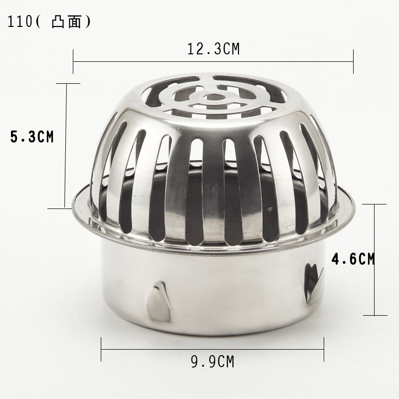 Нержавеющая сталь, круглый слив для пола, крышка сливного отверстия, карточный тип, большой слив, антизасорение, дренаж для дождевой воды на улице