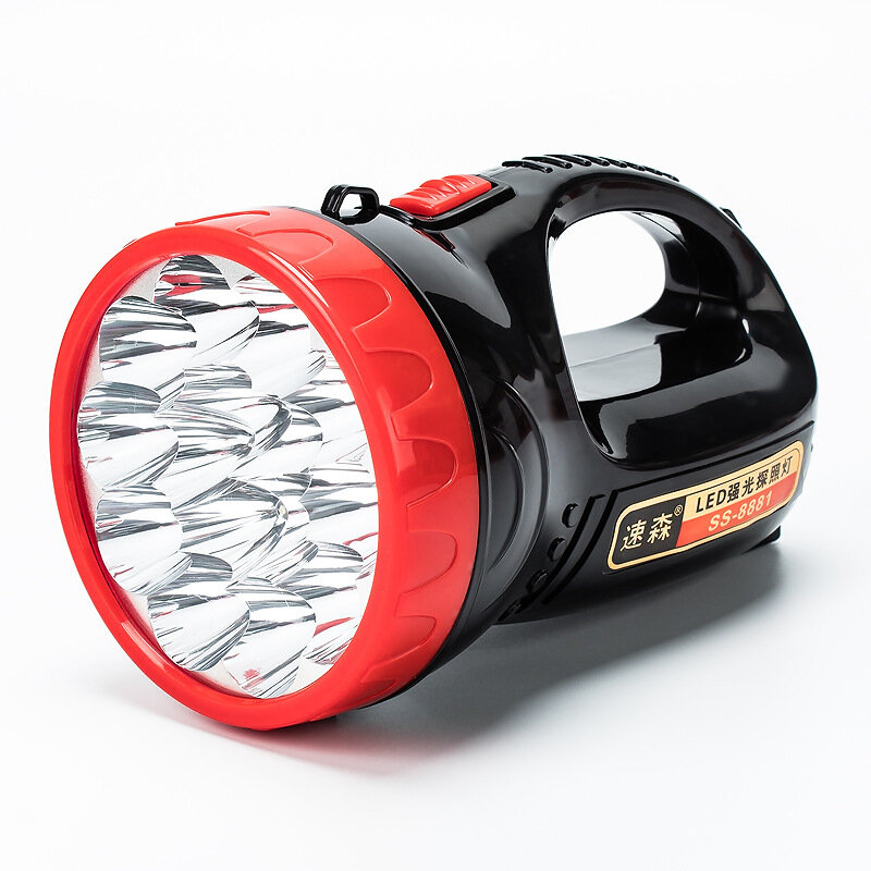 Мощный светодиодный сильный свет, перезаряжаемый прожектор, портативная лампа, уличный патрульный пожарный фонарик для