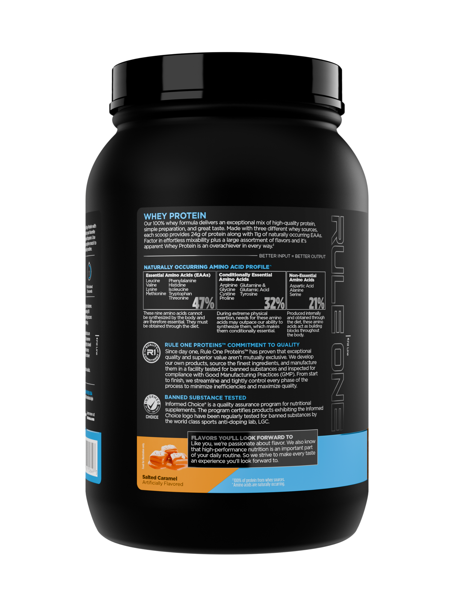 Сывороточный протеин Рул 1 Вей 905 гр Соленая карамель / Rule One Whey Protein — фото 1