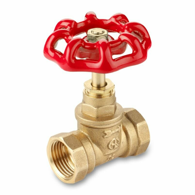 Вентиль запорный муфтовый полнопроходной красный 1/2" 15Б1п AQUALINK (128/16)