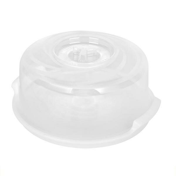 Крышка и поддон для СВЧ Пластик Репаблик "Sugar&Spice", Vanilla, с паровыпускным клапаном диаметр 250 мм, прозрачный