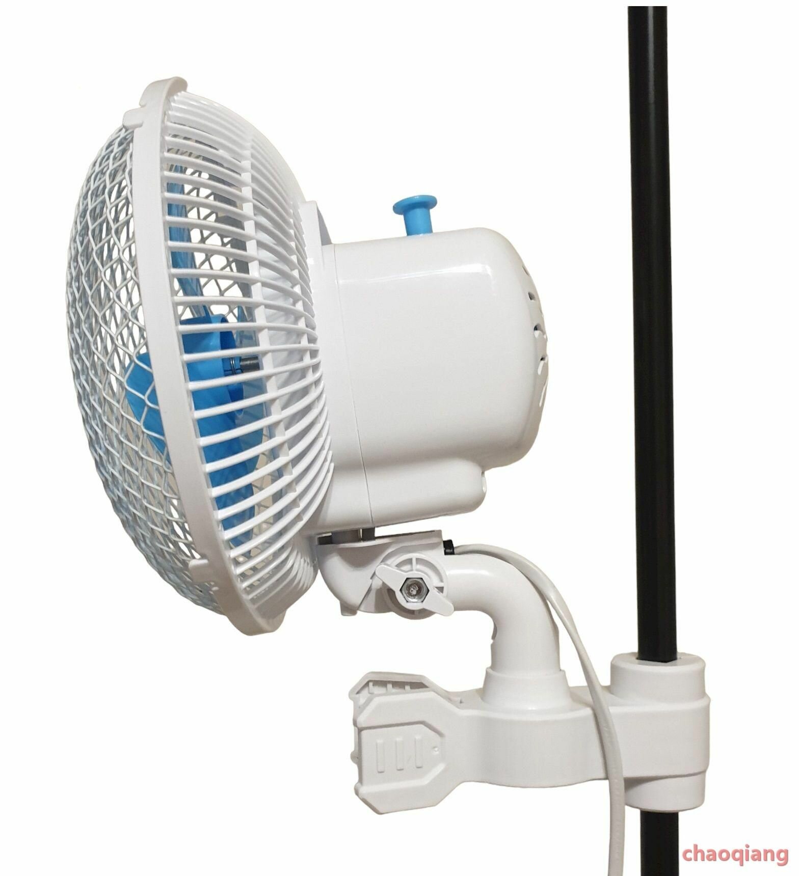 Вентилятор для гроубокса и теплицы, клип-веер с автоповоротом 90 , крепление на трубу 16-25 мм, 2 скорости