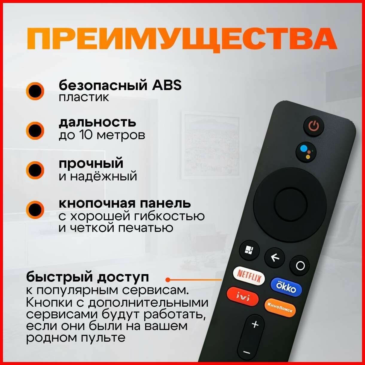 Пульт Xiaomi Mi TV для телевизора и приставки Ксиоми тв Сяоми Android тв XMRM-00A С голосовым управл