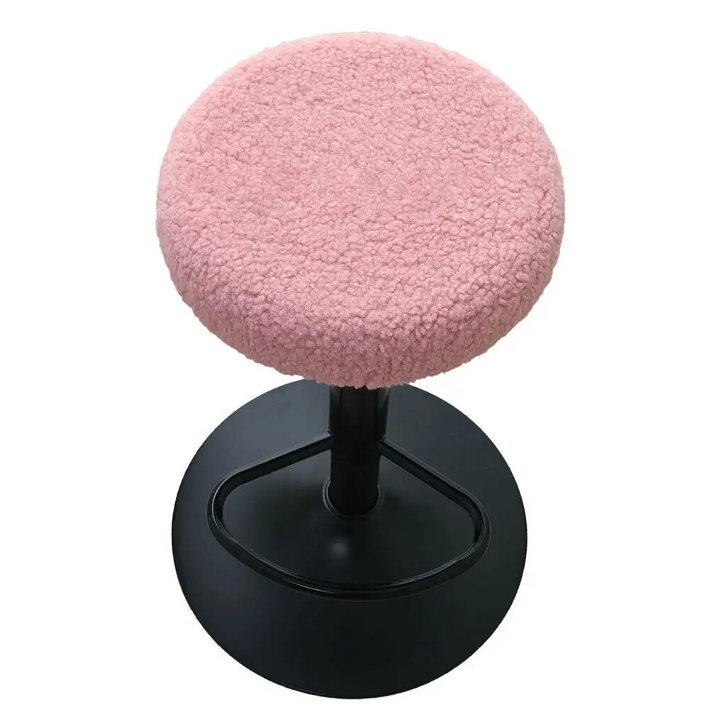 Флисовый чехол для стула, круглый, универсальный Розовый, Розовый