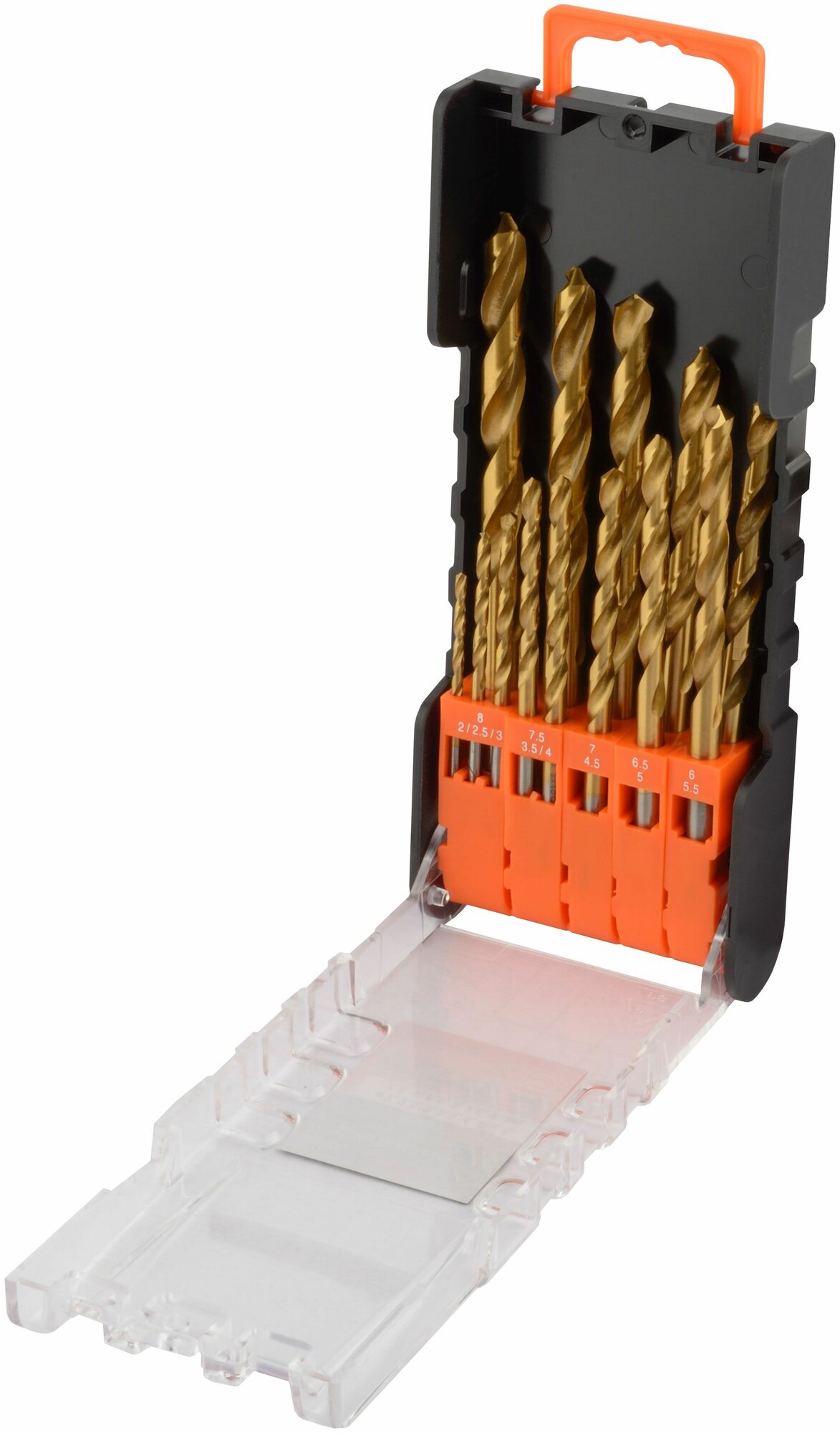 Набор сверл по металлу Р6М5 (HSS6542; NiTi) 13шт.(2,0-8,0мм. пласт/ф) АвтоDело 45238