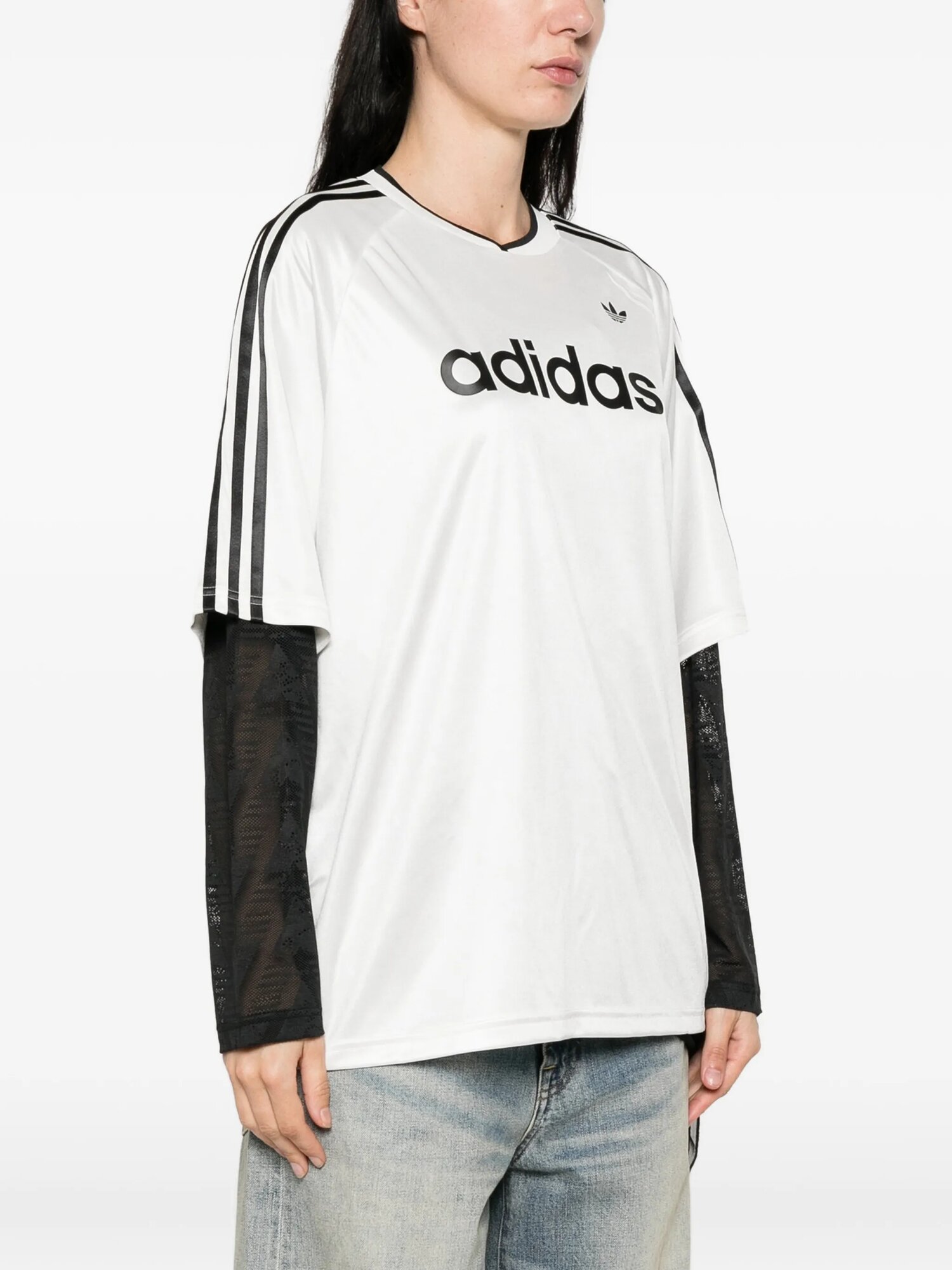 Футболка adidas, размер XL, бежевый/белый — фото 1