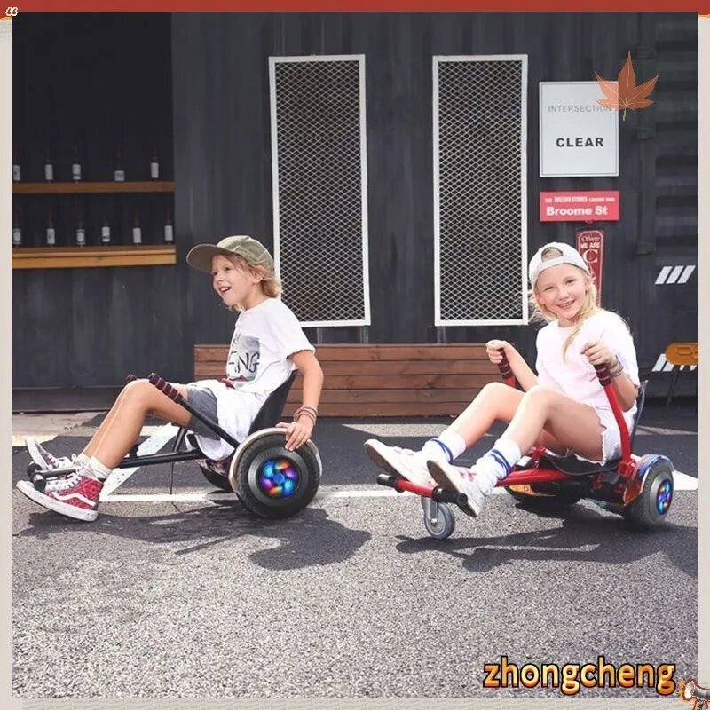 Ховеркарт для гироскутера 6.5, 8, 10 дюймов (Универсальный), Одно место, красный