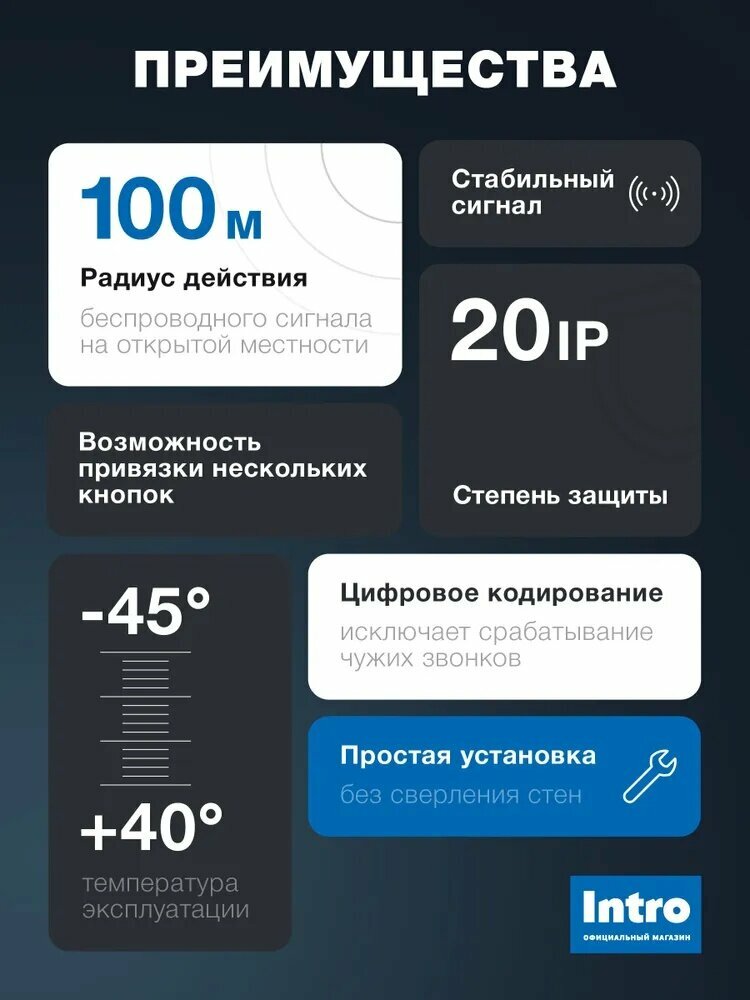 Звонок дверной IP68