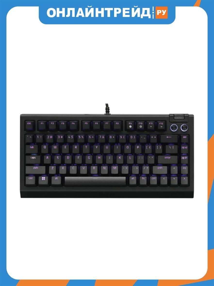 Клавиатура Razer BlackWidow V4 75% черный (RZ03-05000100-R3M1)