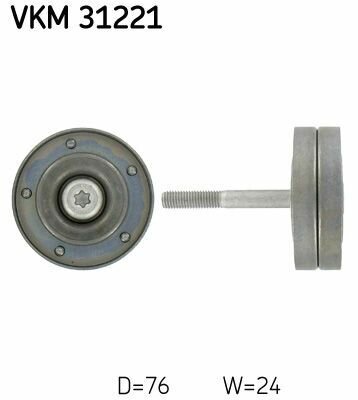 Ролик направляющий приводного ремня VKM31221, SKF.