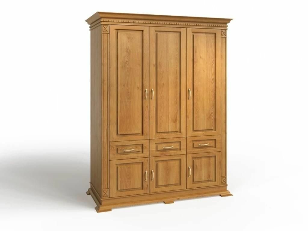 Шкаф Верди №506 из Массива сосны, 150х55х220 см, классический орех 2