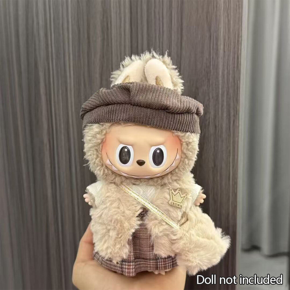 Симпатичное заднее брючное платье Одежда для кукол 17 см Labubu, без кукол