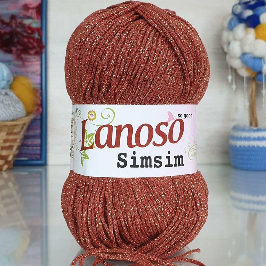 Пряжа Lanoso SIMSIM 936 терракот (5 мотков)