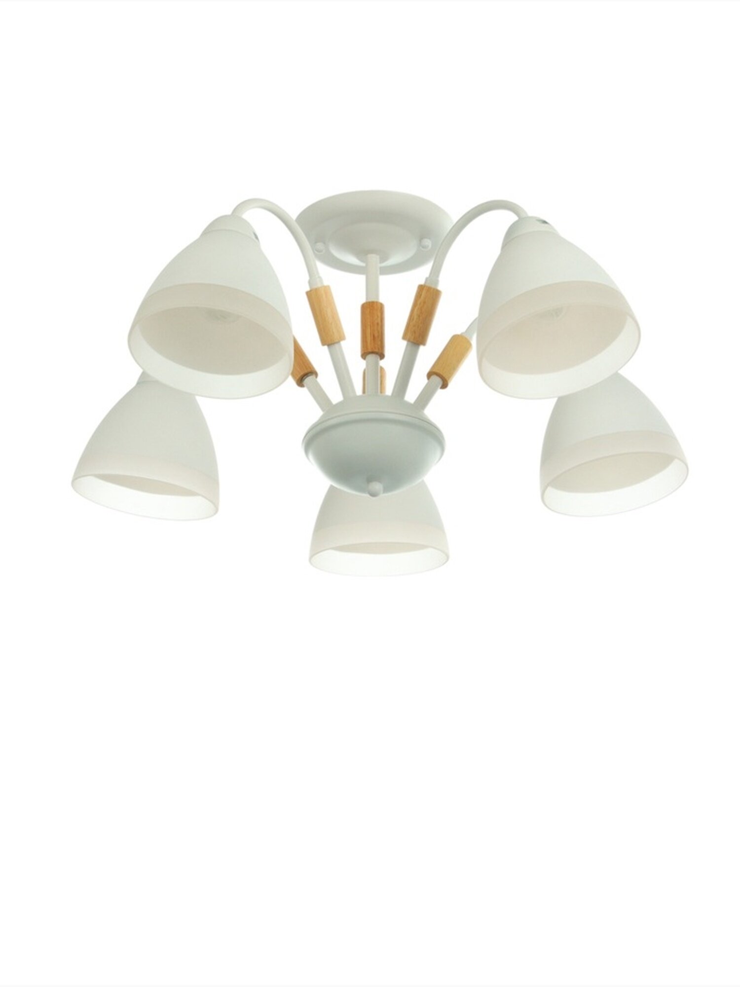 Люстра потолочная BayerLux «Нельсен», 5хЕ27, 40 Вт, белый, 57×57×25 см