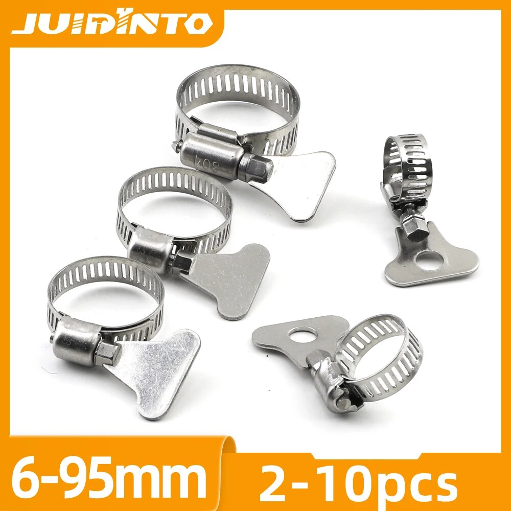 JUIDINTO Зажимы для шланга из нержавеющей стали 6-95 мм 21-38mm 5pcs