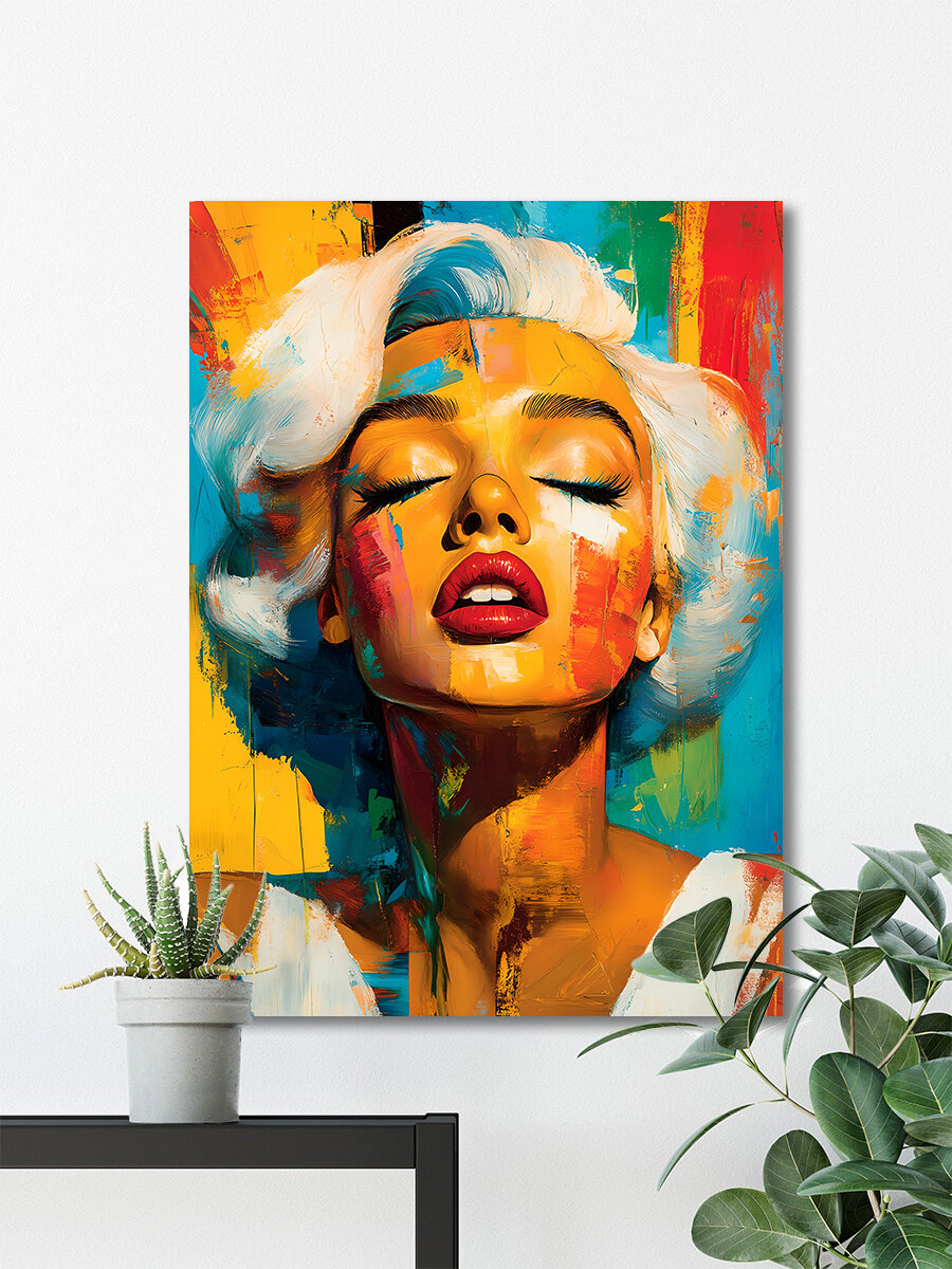 Картина дизайнерская / вертикальная - Мэрилин Монро, картина 30х40 см.