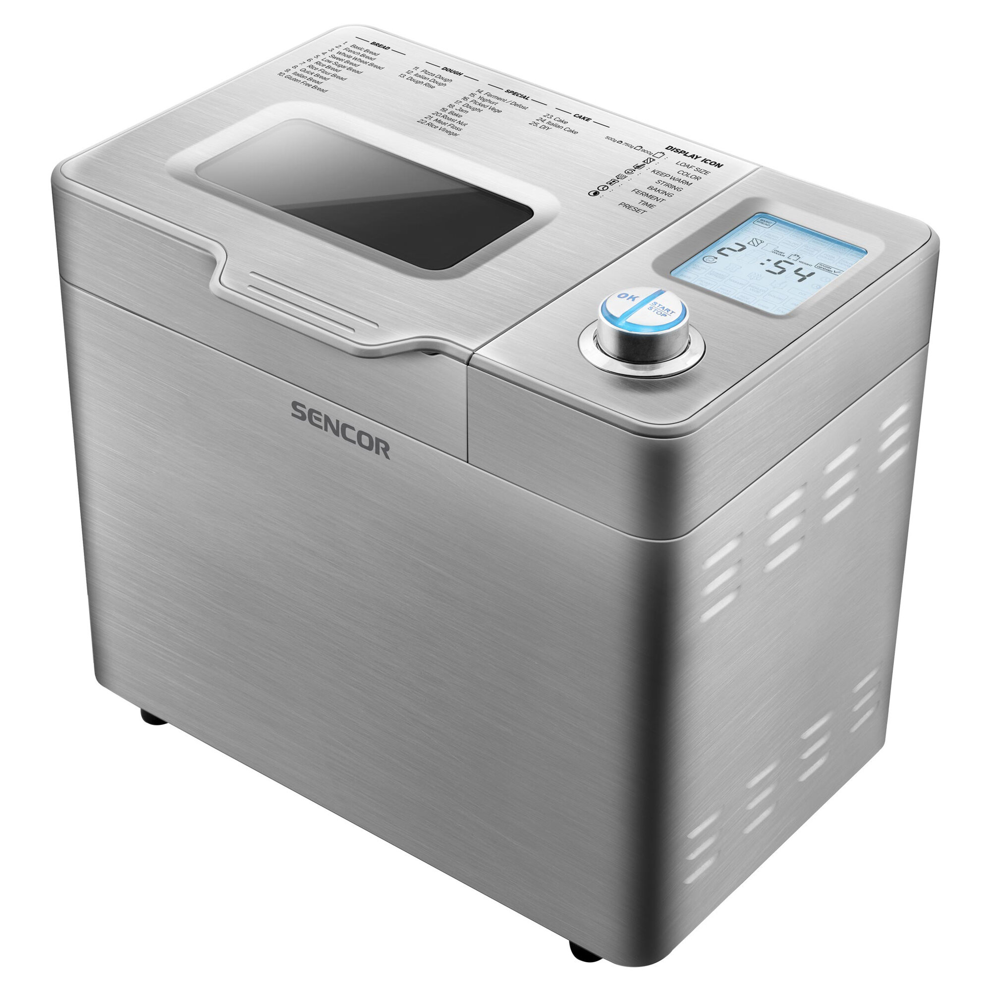 ХлебопечкаSS, 550 Вт, 25 программ выпечки, замес теста