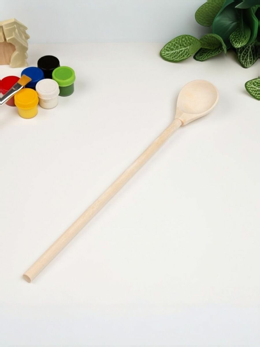 Ложка для солений , деревянная, с длинной ручкой, натуральная