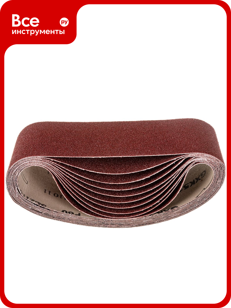 Шлифовальные ленты ЛБ 75х533 мм, А80, 14А, 10 шт. Tsunami D76107553314080, 14 А