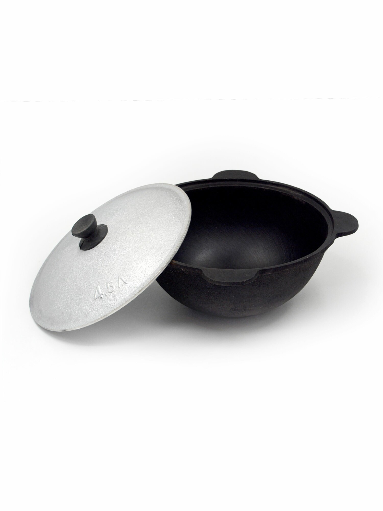 Казан чугунный с крышкой 4,5л