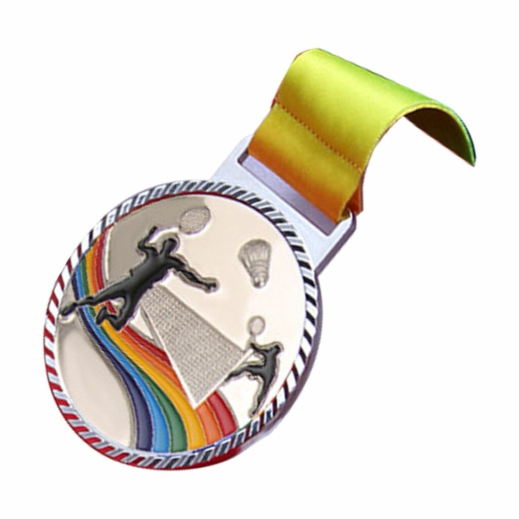 Медали для детей и подростков, награды за соревнования, металлические медали, - Серебро для Бадминтона