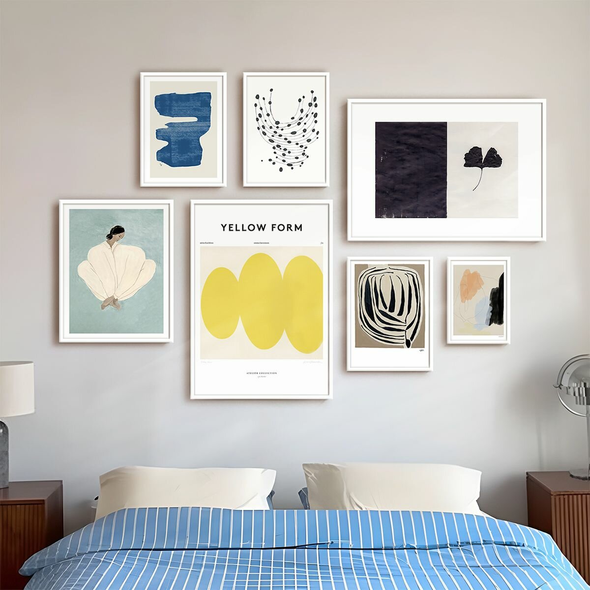 Постеры 7 шт на стену для интерьера "Галерея абстракций"