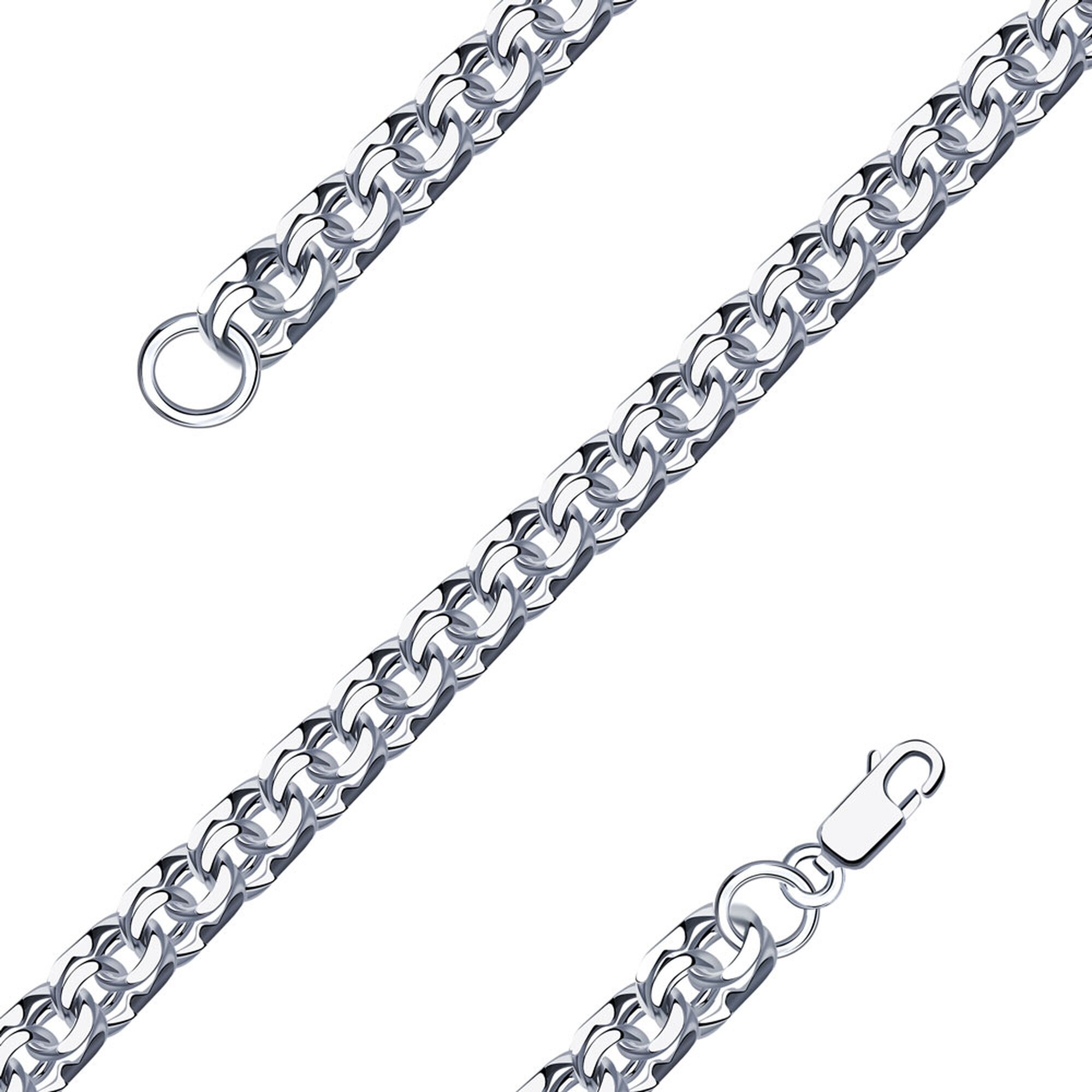 Цепь серебро, 925 проба, родирование