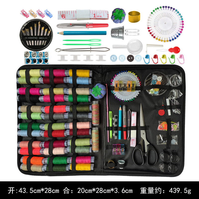 Набор для шитья "Креативные швейные инструменты", ручная работа, 10 предметов, черная сумка типа D