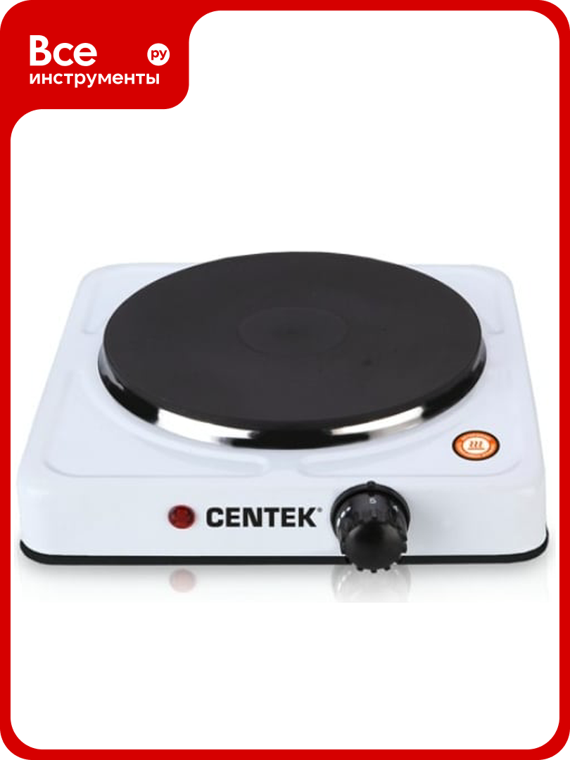 Электрическая плитка Centek CT-1506, стальная, автоматическое отключение, чугунные конфорки, эмалированная поверхность