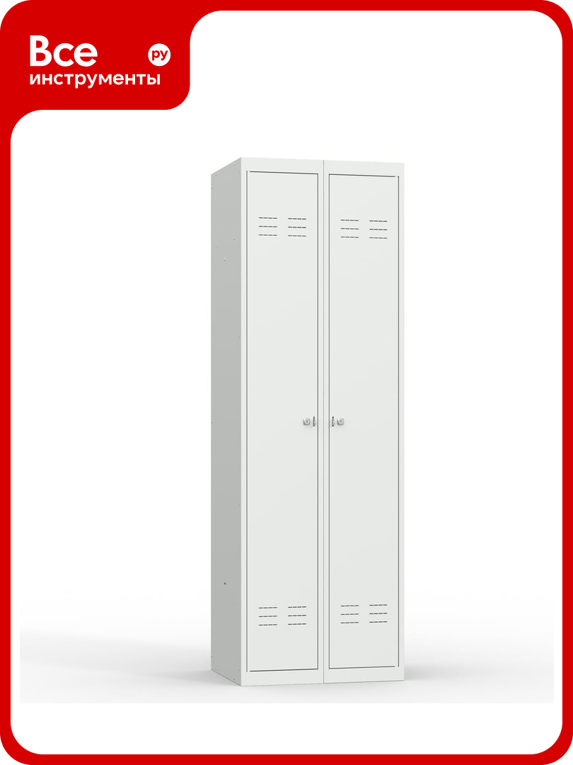 Металлический, Церера, шкаф для раздевалок Церера Мебель ШР-22 L600, 2 секции, 1850x600x500 мм УТ000001647