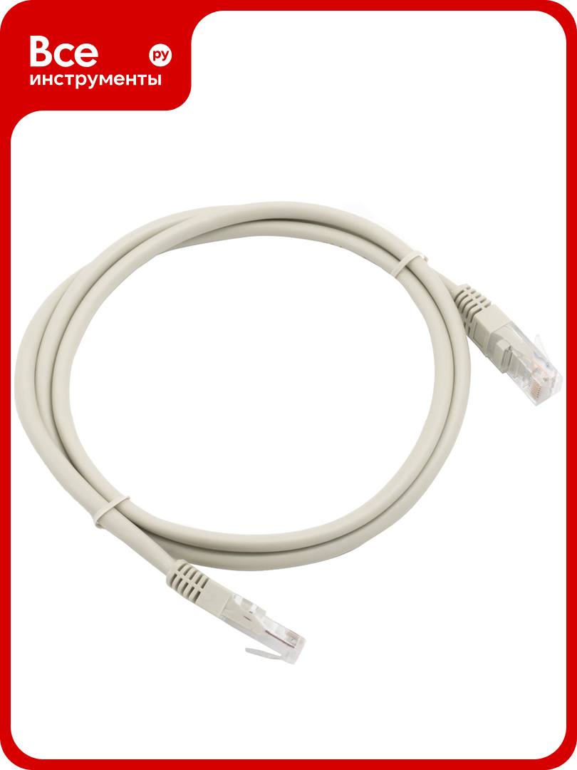 Кабель патч-корд A1 1 м, U/UTP, 5e, медь, серый A1-LCU5E-C-1M