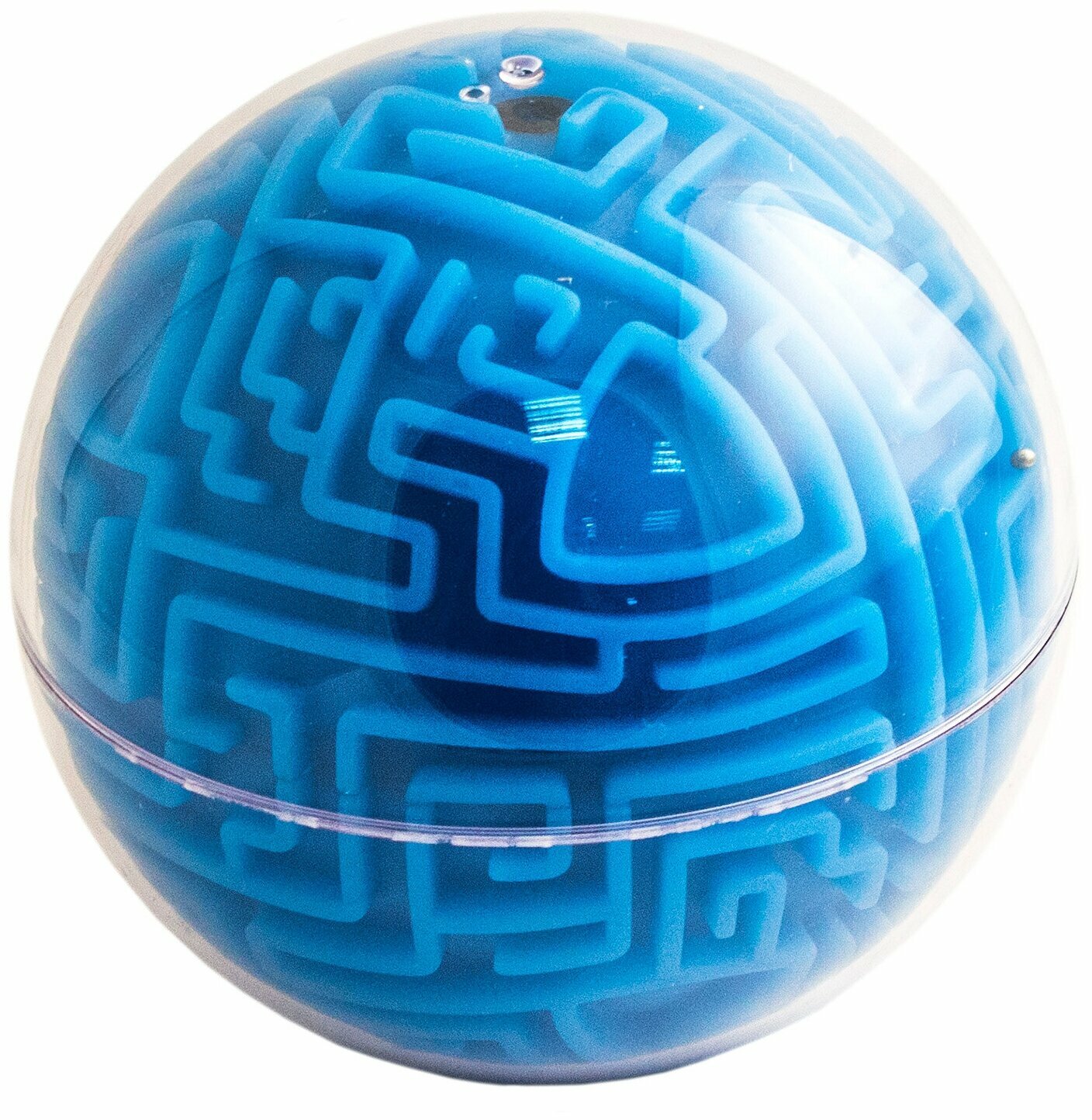 Игра головоломка Шар 3D Лабиринт синий Сфера 10х10 см, развитие логики, мелкой моторики для детей и взрослых, антистресс