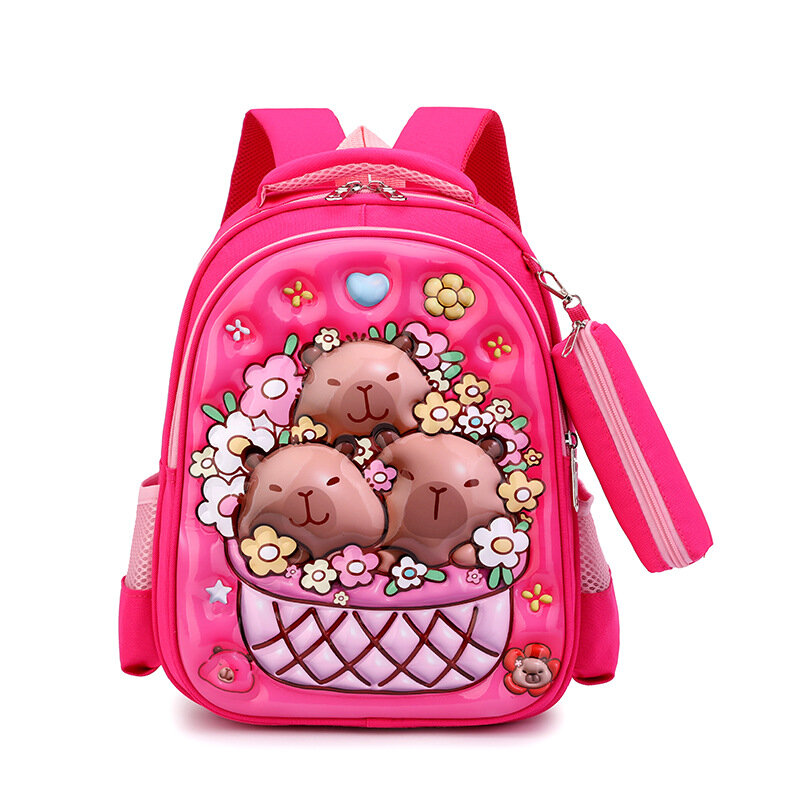 Рюкзак детский Капибара суперлегкий + пенал школьный в комплектедля начальных классов