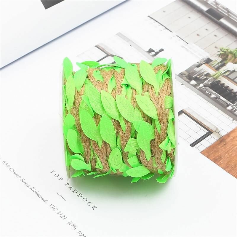 Лента из листьев мешковины, натуральная джутовая веревка из ротанга для настенного монтажа, для деревенской свадьбы, дома, сада, вечеринки в джунглях, декора для поделок своими руками