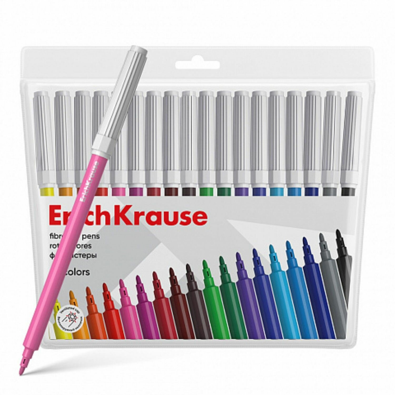 Фломастеры 18цв "Erich Krause. Basic", вент. колпачок, блистер
