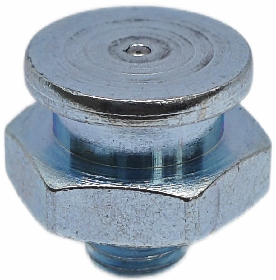 Тип М1 плоская Ø 16 мм. M8x1 упаковка 10 шт. Пресс-масленка (тавотница) оцинк. сталь, DIN 3404 MasloSmenka 010502-10