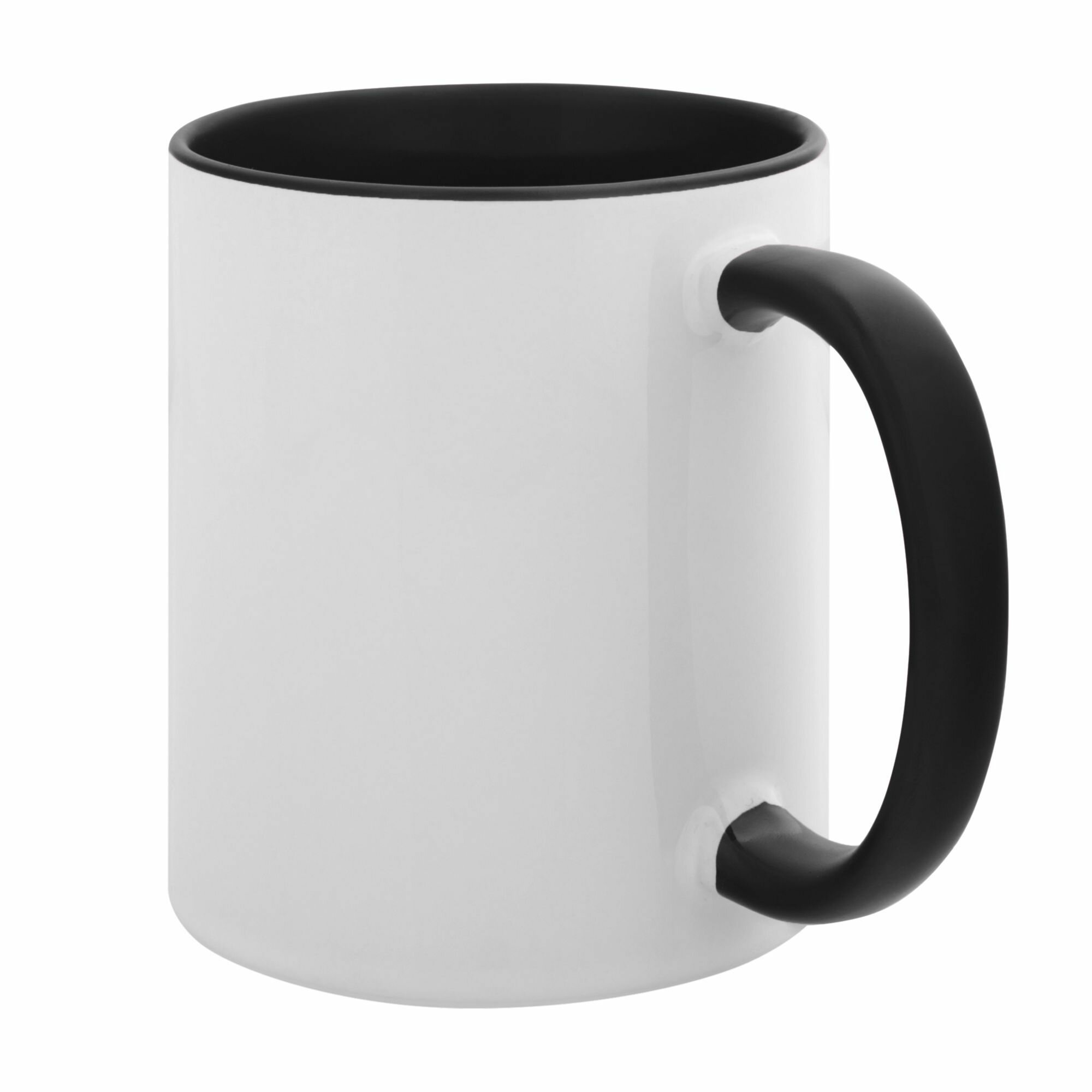 Кружка для чая и кофе, для сублимации, чашка керамическая, 330 мл, molti, Promo Plus, черная
