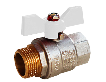 Шаровый кран полнопроходной Ду 15, ВР-НР 1/2" бабочка SANEXT (8161)