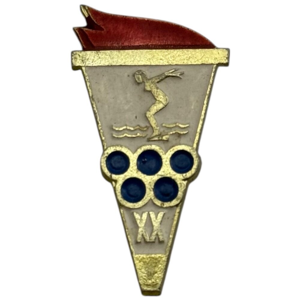Знак "XX летние Олимпийские игры в Мюнхене. Плавание" СССР 1972 г.